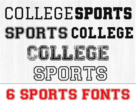 Sports Font Bundle Svg Ttf Png College Font Block Font Etsy