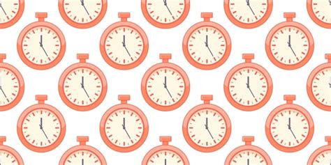 Premium Vector Seamless Pattern Of Timers Stopwatches Print Of An Old