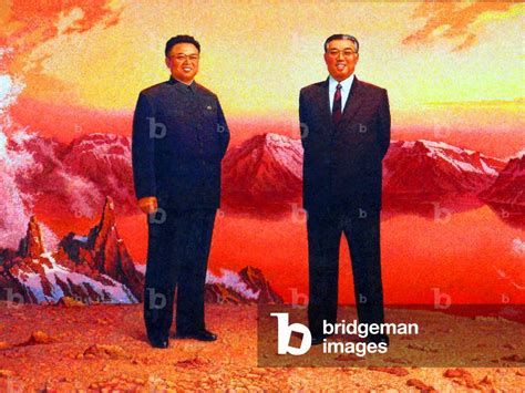 Image Of Korea North Korean Dprk Propaganda Poster Showing Kim Il Sung