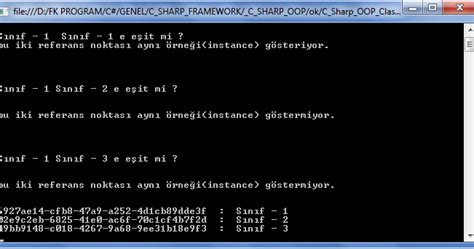 C Sharp Uygulamalar C Sharp Uygulamalar Class Tanımlama Override