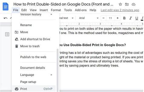 How To Print On Both Sides Google Docs