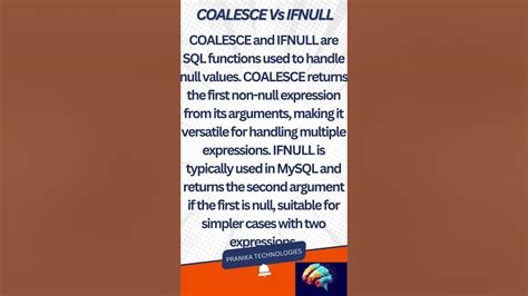 COALESCE Vs IFNULL I #shorts - YouTube
