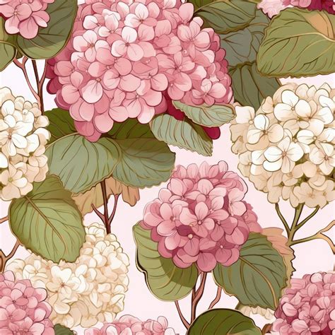 Hydrangea Retro Pattern Images Free Download On Freepik