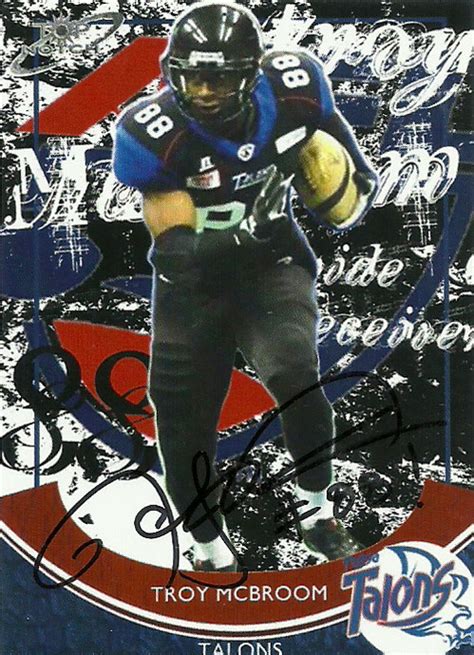 Mcbroom Troy The Football Autograph Encyclopedia