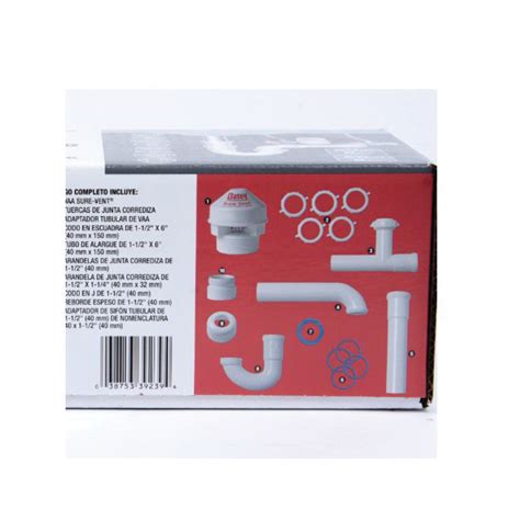Oatey 39239 1 5 6 DFU AAV Installation Kit 1 1 2 P Trap 6 Extension