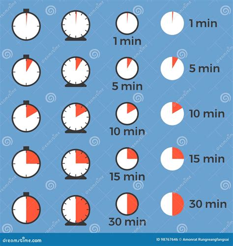 set of simple timer in various design for use in sports or label on