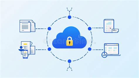 Cloud Data Storage Security Encryption Access Control And Safe Sharing Practices Stock