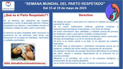 ConmemoraciÓn Semana Mundial Del Parto Respetado Unidad De Salud