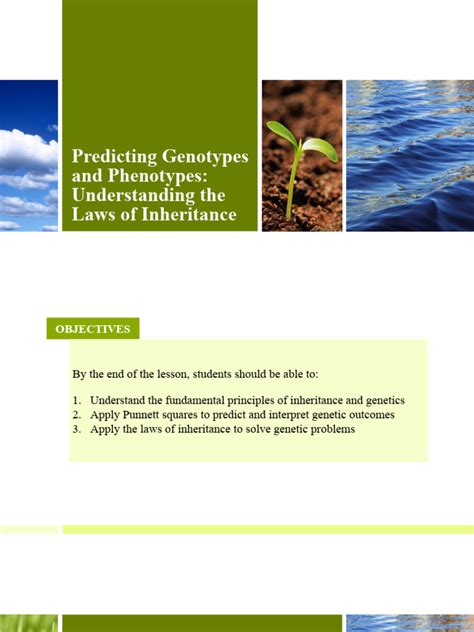 Predicting Genotypes And Phenotypes Understanding The Laws Of