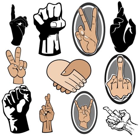 Hand Gesture Vector At Vectorified Com Collection Of Hand Gesture Vector Free For Personal Use