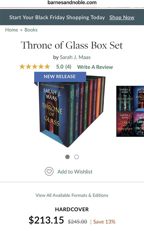 Signed Copy Of Throne Of Glass New Collectors Hardcover Rsarahjmaas