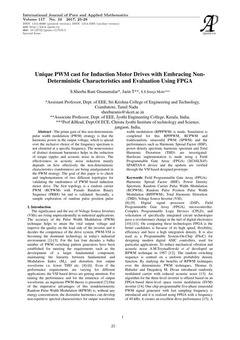 pdf unique pwm cast for induction motor drives with embracing non