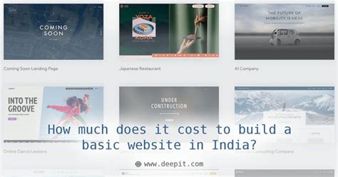How Much Does It Cost To Build A Basic Website In India Deep