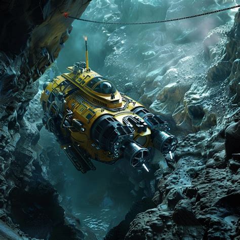 Deepsea Mining Submarine Extracting Rare Minerals From Hydrothermal Vent Fields Premium Ai