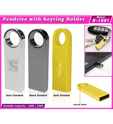 Pendrive With Keyring Holder Employee Gift