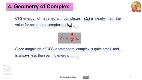 Factors Affecting Crystal Field Splitting By Dr Narinderjit Kaur Pptx