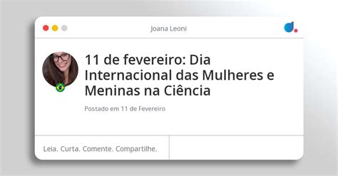 11 de fevereiro Dia Internacional das Mulheres e Meninas na Ciência