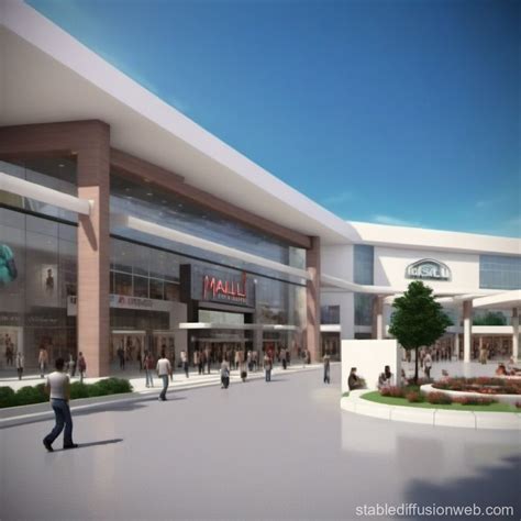 Enhance Realism And Crowd In Mall Entrance Stable Diffusion Online