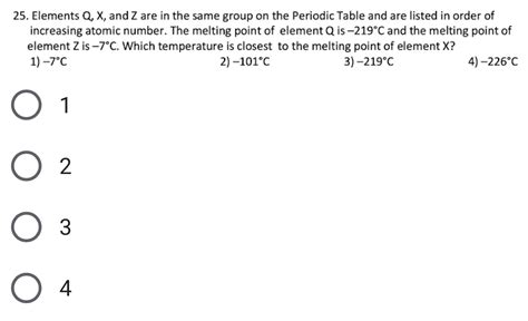 Solved Elements Q X And Z Are In The Same Group On The Periodic