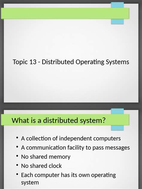 Topic 13 Distributed Operating Systems Pdf
