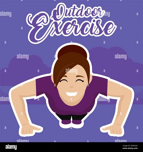 Outdoor Exercise Poster Stock Vector Image And Art Alamy
