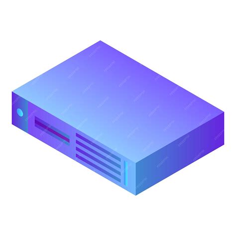 서버 랙 금속 아이콘 흰색 배경에 고립 된 웹 디자인을 위한 서버 랙 금속 벡터 아이콘의 아이소메트릭 프리미엄 벡터