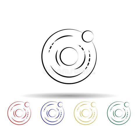Dark Matter Multi Color Style Icon Simple Thin Line Outline Vector Of