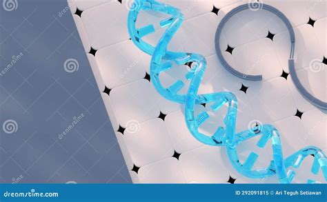 Dna Helix On The Grid Pattern Background Stock Illustration Illustration Of Helix View 292091815