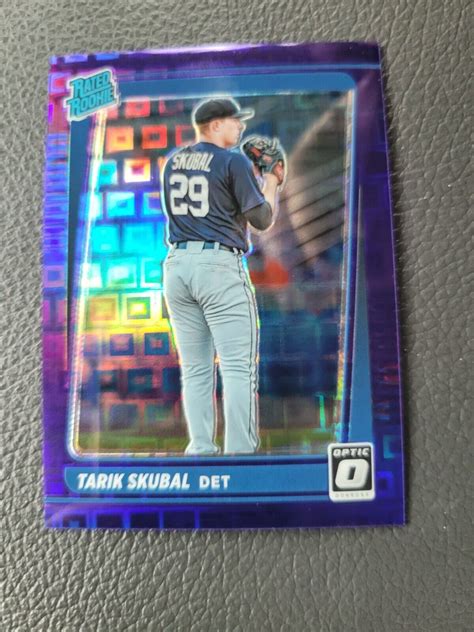 2021 Panini Donruss Optic Tarik Skubal Purple Pandora Prizm Refractor