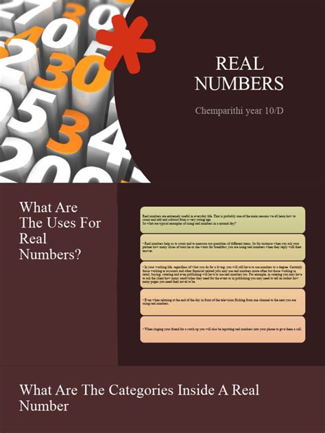 real numbers pdf numbers integer