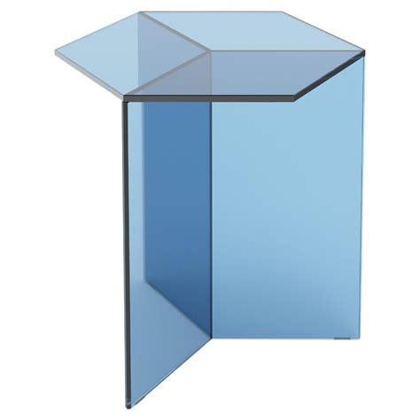 Isom Tall 45 Cm Side Table Clear Glass Black Sebastian Scherer Neo