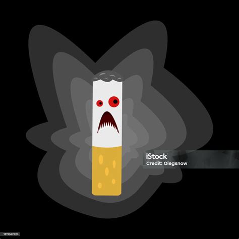 흡연의 해의 유독 한 연기 배경 개념에 무서운 괴물 담배 만화 캐릭터 0명에 대한 스톡 벡터 아트 및 기타 이미지 0명 날카로운 니코틴 Istock