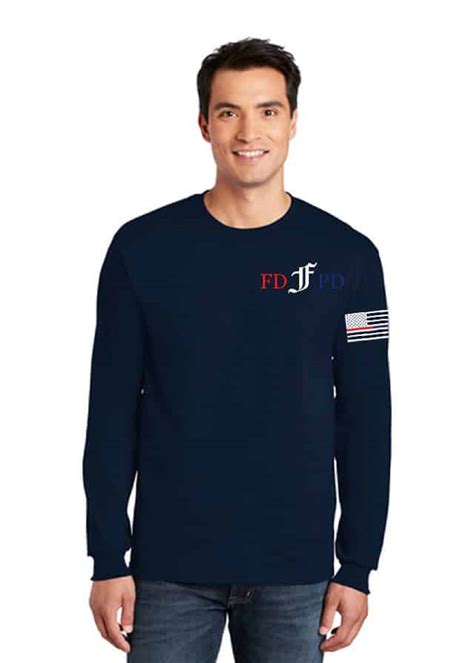 Long Sleeve Navy T Shirt American Silkscreen