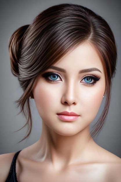 Premium Ai Image Portrait Of Beautiful Young Woman With Professional