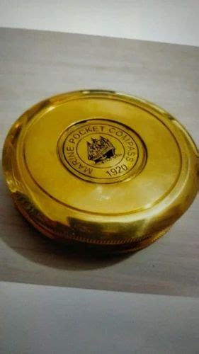 Brass Golden Round Magnetic Compass For Help With Navigation Size