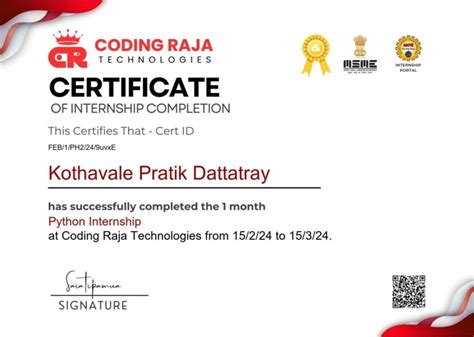 Pratik Kothavale On Linkedin Python Internship Pythoninternship