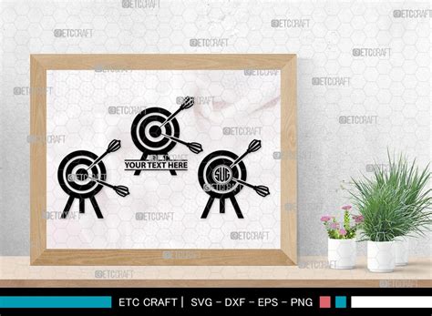 Dart Monogram Dart Silhouette Dart Svg Dartboard Svg Target Svg Shooting Target Svg Dart