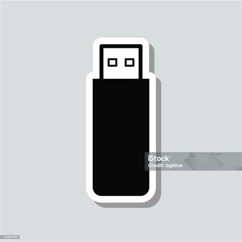 Usb フラッシュ ドライブ灰色の背景にアイコンステッカー 3dのベクターアート素材や画像を多数ご用意 3d Usbスティック