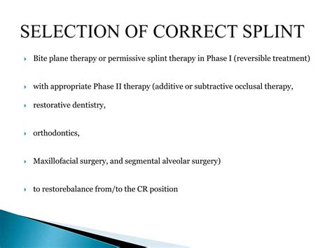 Splint Therapy For Tmj Disc Displacement Pptx
