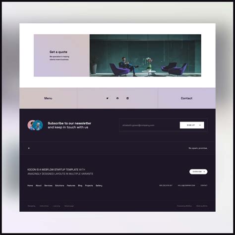 Kocon Startup Webflow CMS Website Template