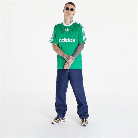 T Shirts Adidas Adicolor Poly Short Sleeve Tee Green White Footshop