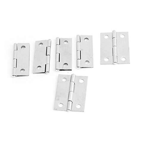SOURCING MAP 6Pcs Charnière Porte Placard Armoire en acier inoxydable
