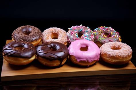 Premium Ai Image Sweet Donuts