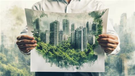 Entrepreneur Displaying A Future Oriented Green City Plan For Eco