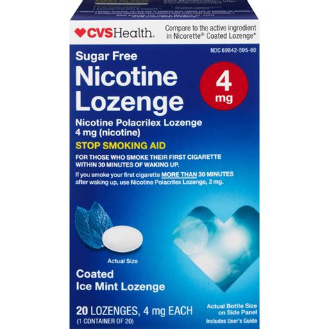 Customer Reviews Cvs Health Nicotine Lozenges 4mg Coated Ice Mint 20