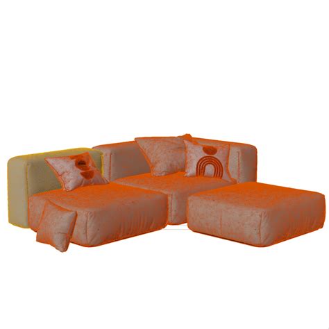 Modular Floor Sofa 3d Model For Blender • Imeshh 3d Model Library