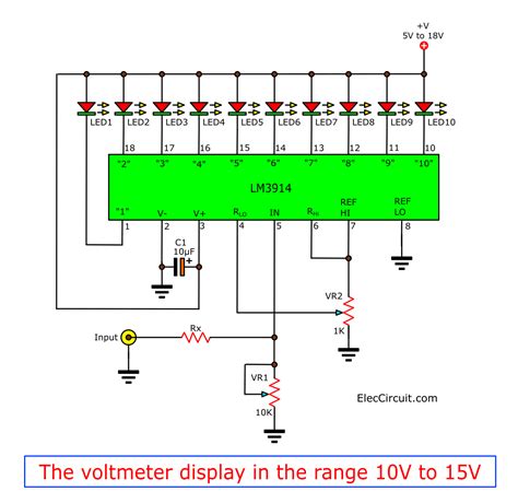 Lm3914 Datasheet Dot Bar Display Driver Vu Meter Circuits