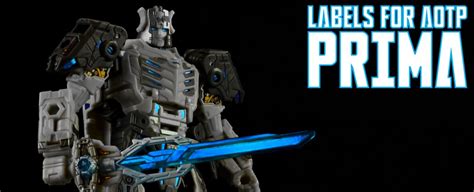 Labels For Transformers Age Of The Primes Prima Prime Toyhax
