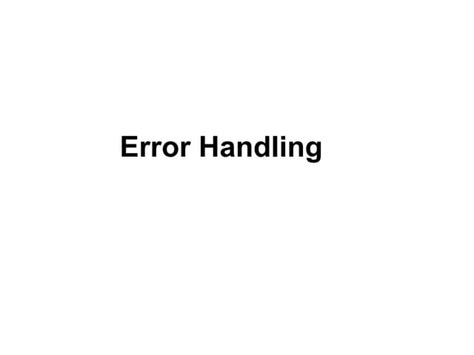 Php Error Handling Ppt