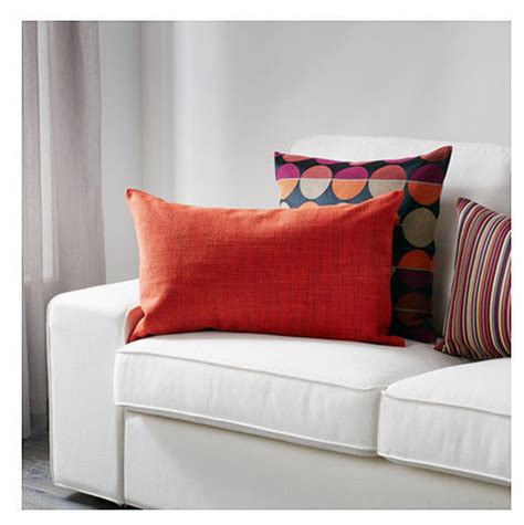 Ikea Isunda Cushion Cover Pillow Sham 16 X 26 Orange Linen Lumbar New